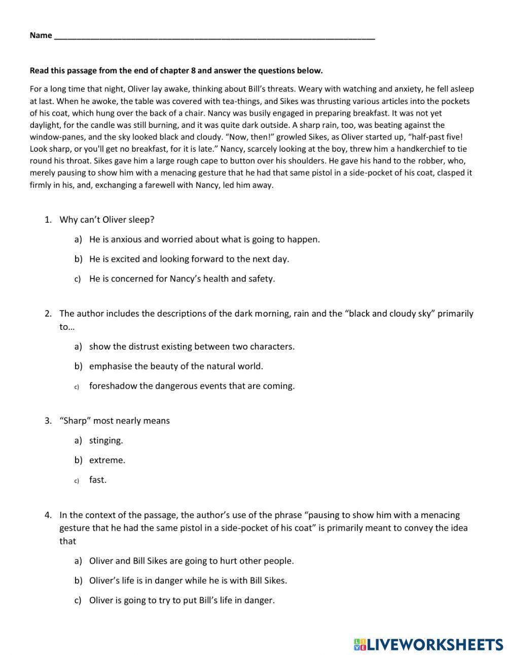 BTS 12G Lit T2 … | Free Interactive Worksheets | 1822350