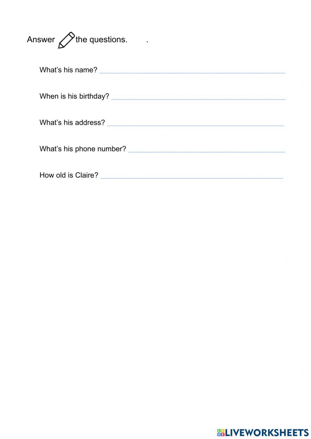 Worksheet 18-19 worksheet | Live Worksheets