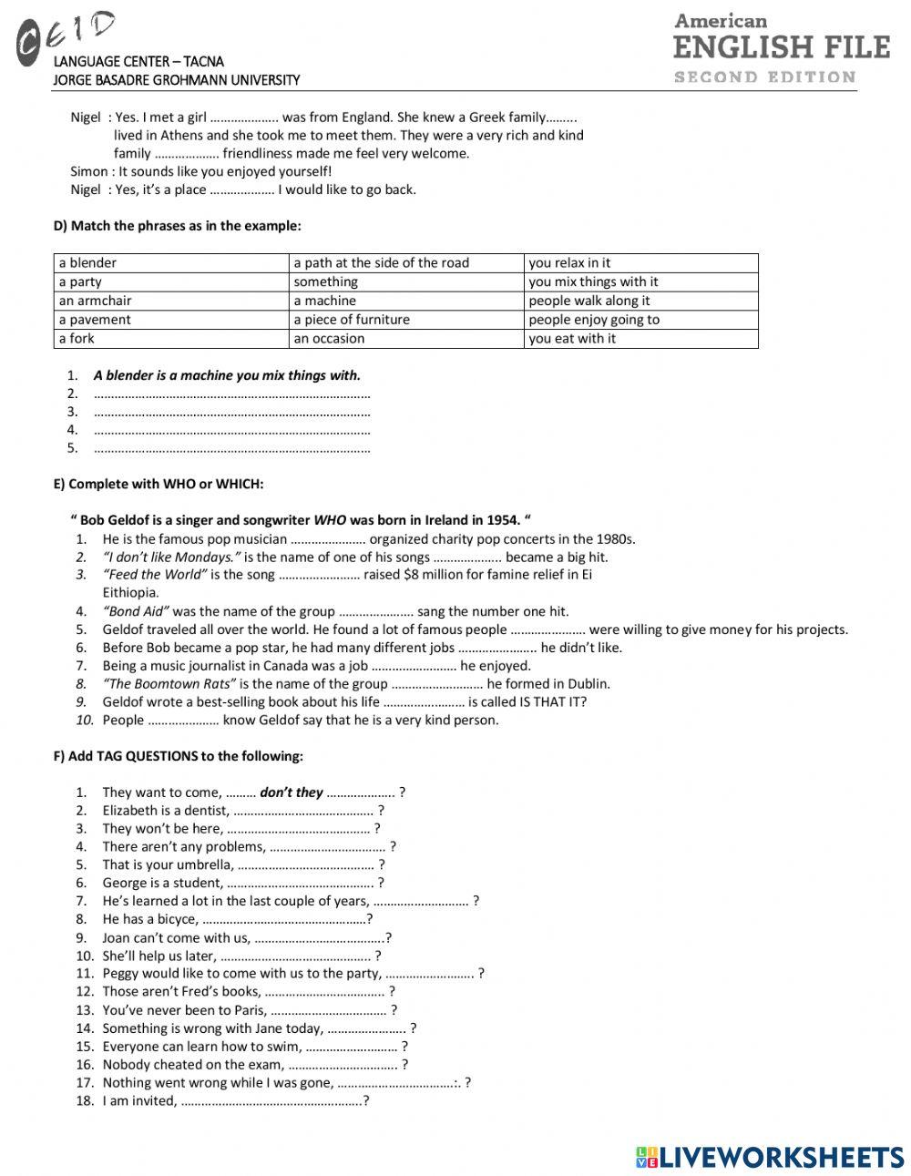 Second quiz XVIII CYCLE 1822745 | duverly paulo vilca