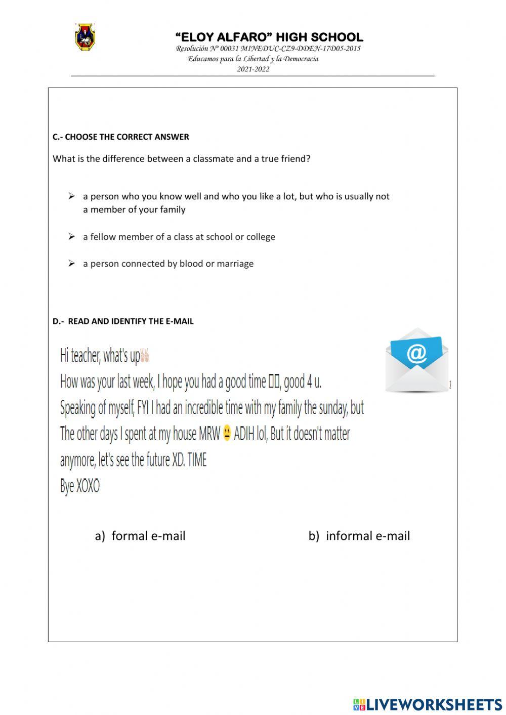 Term worksheet | Live Worksheets