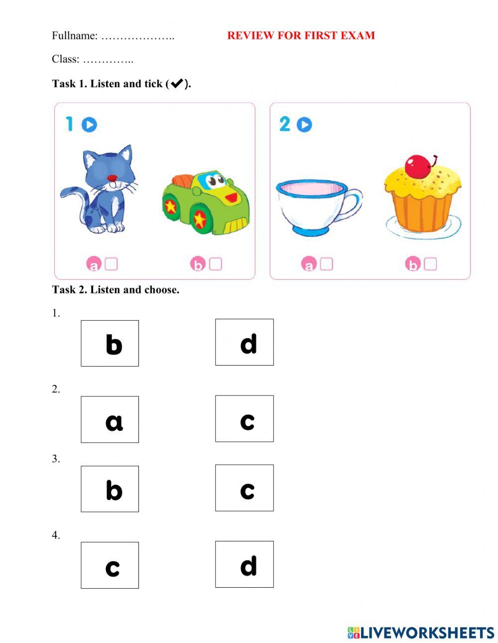 Review for first exam worksheet | Live Worksheets