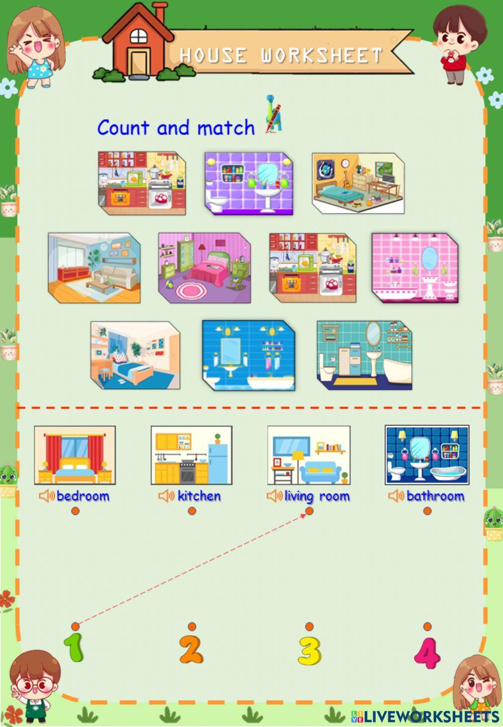 House WS4 worksheet | Live Worksheets