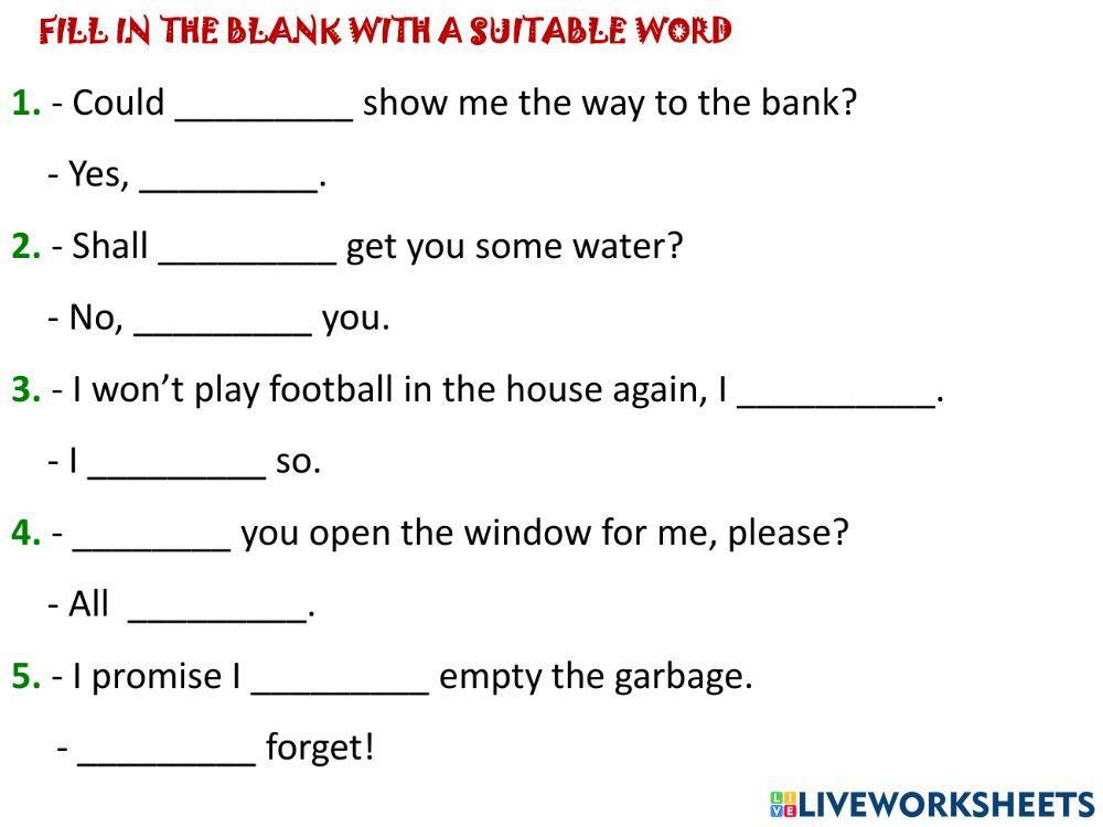 Requests Offers… | Free Interactive Worksheets | 1823245