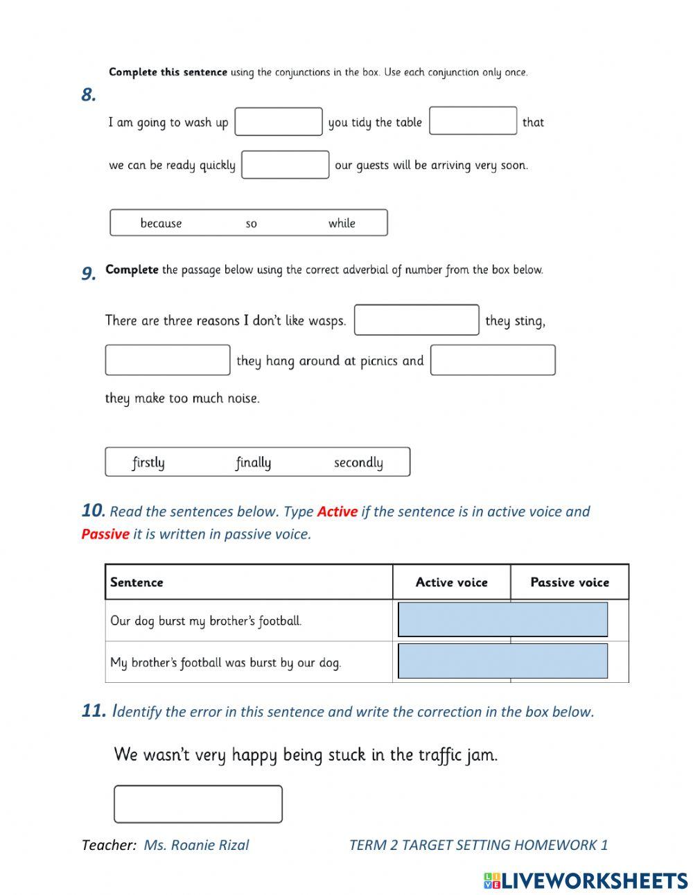 5284475 | Term 2 VGP Y6 Target Homework | Mariowsa