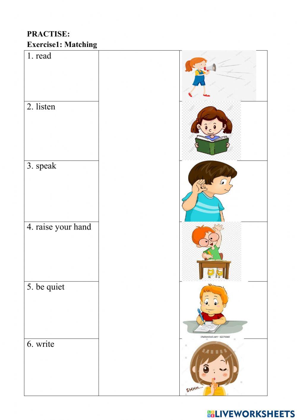 Classroom languages 2 worksheet | Live Worksheets