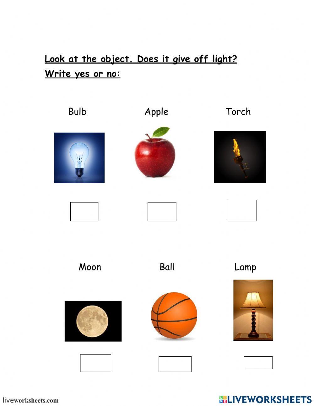 1823926 | Sources of Light | abirzumer | LiveWorksheets