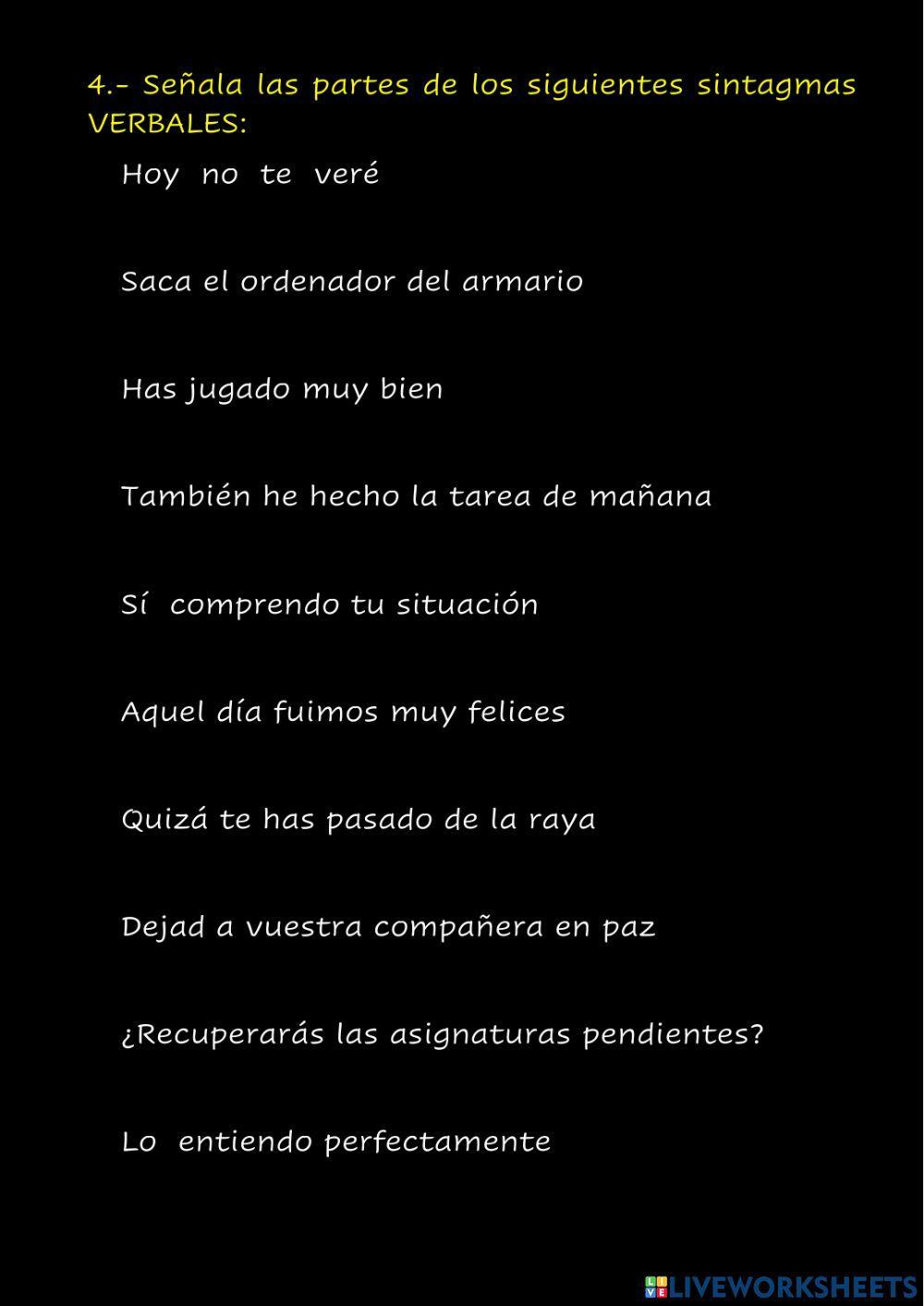 SN y SV | Free Interactive Worksheets | 2284341