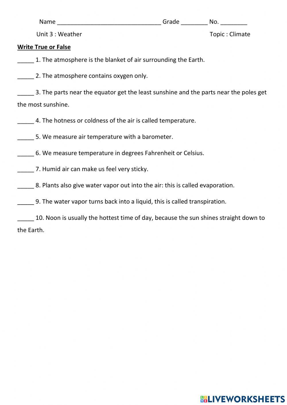 Weather And Climate Science Activity Live Worksheets weather-and-climate-science-activity-live-worksheets