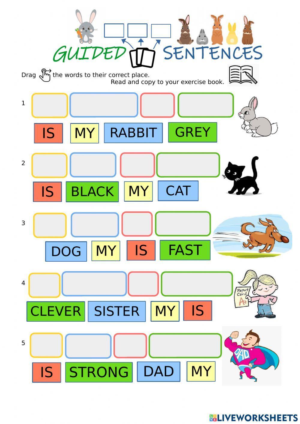 Make guided sentences 1824726 | teacher_Sylvie | Live