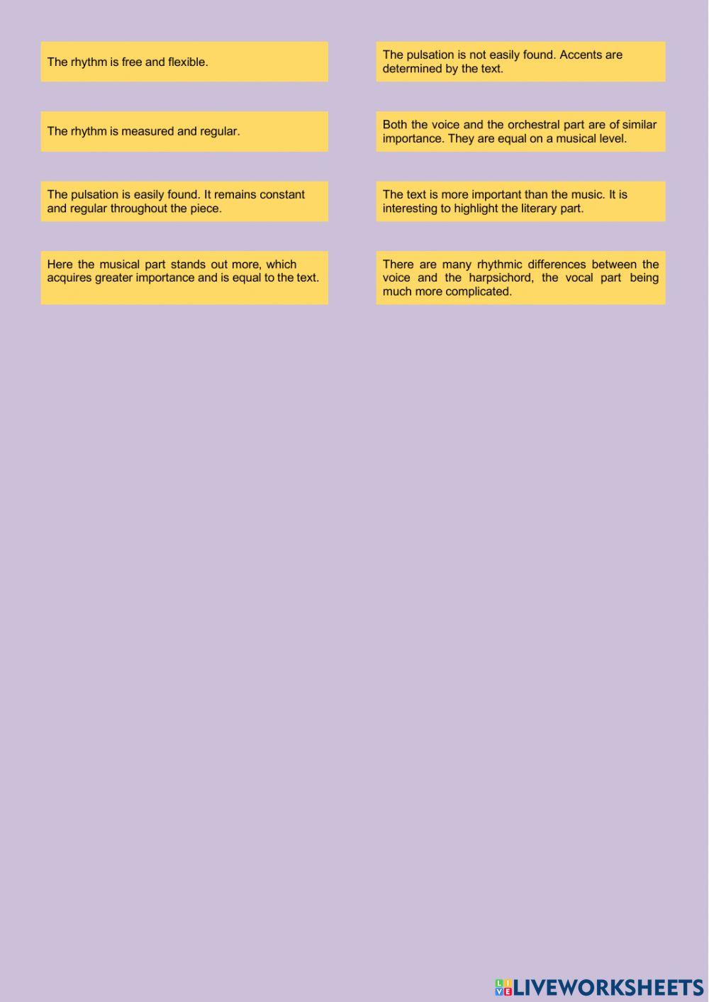 Baroque Music online exercise for | Live Worksheets