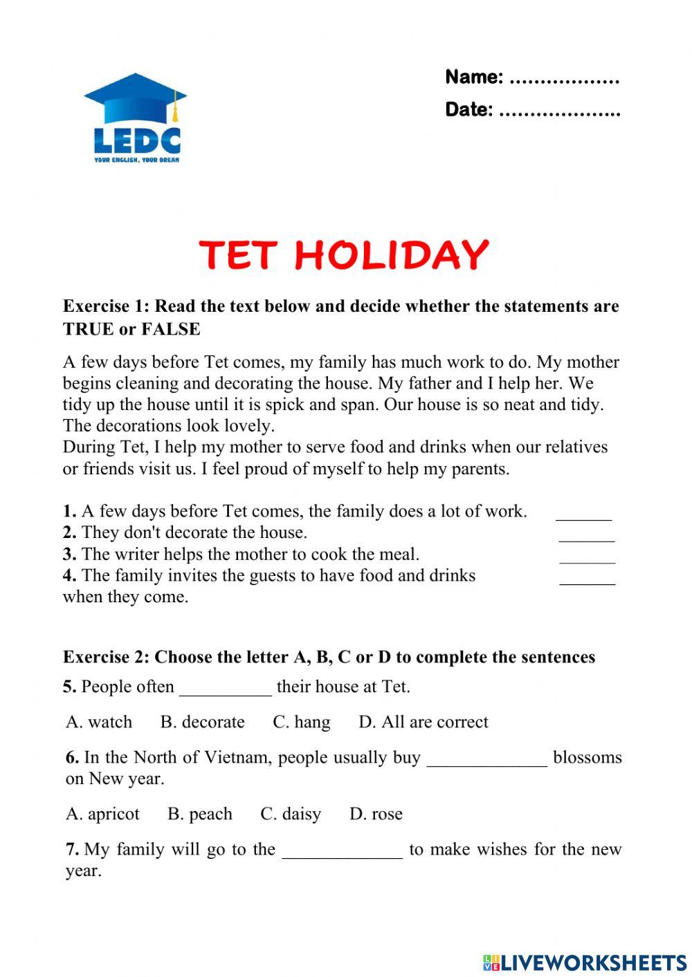 1825315 | Tet Holiday | ledc65 | LiveWorksheets