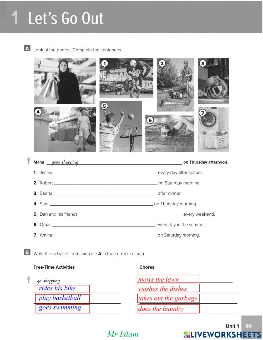 Super Goal 4 Unit 1 Lesson 1 worksheet | Live Worksheets