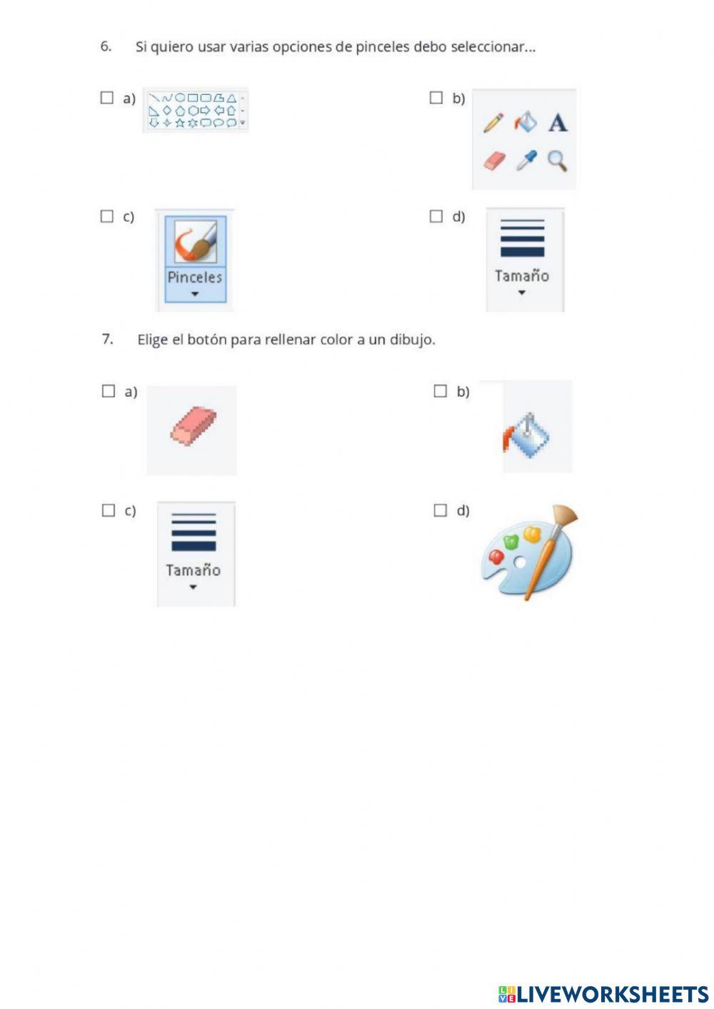 Paint | Free Interactive Worksheets | 1826505