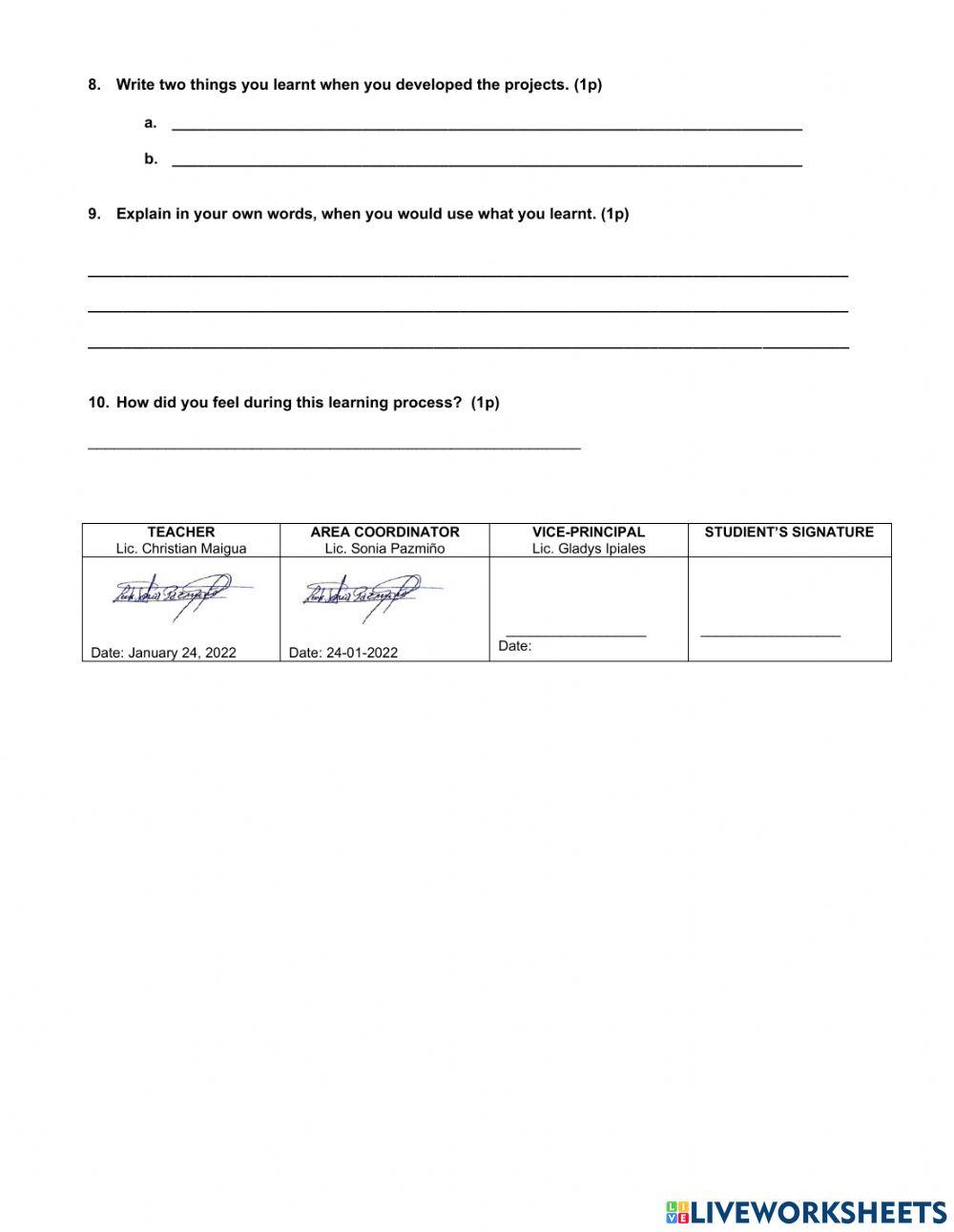 FIRST TERM TEST… | Free Interactive Worksheets | 6820304