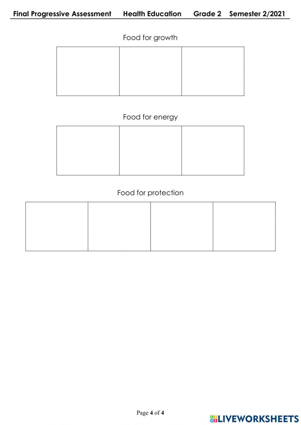 FINAL HEALTH SEM 2 online exercise for | Live Worksheets