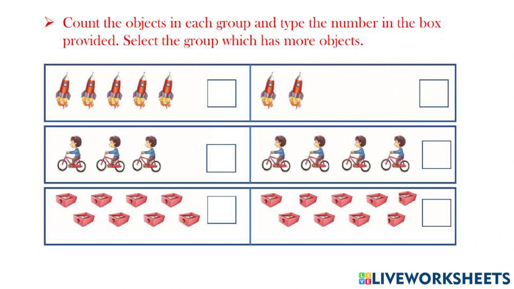 set 9 math less n more online exercise for | Live Worksheets