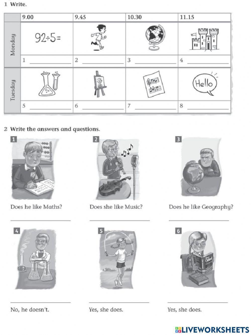 Rooftops 4 unit 3 worksheet | Live Worksheets