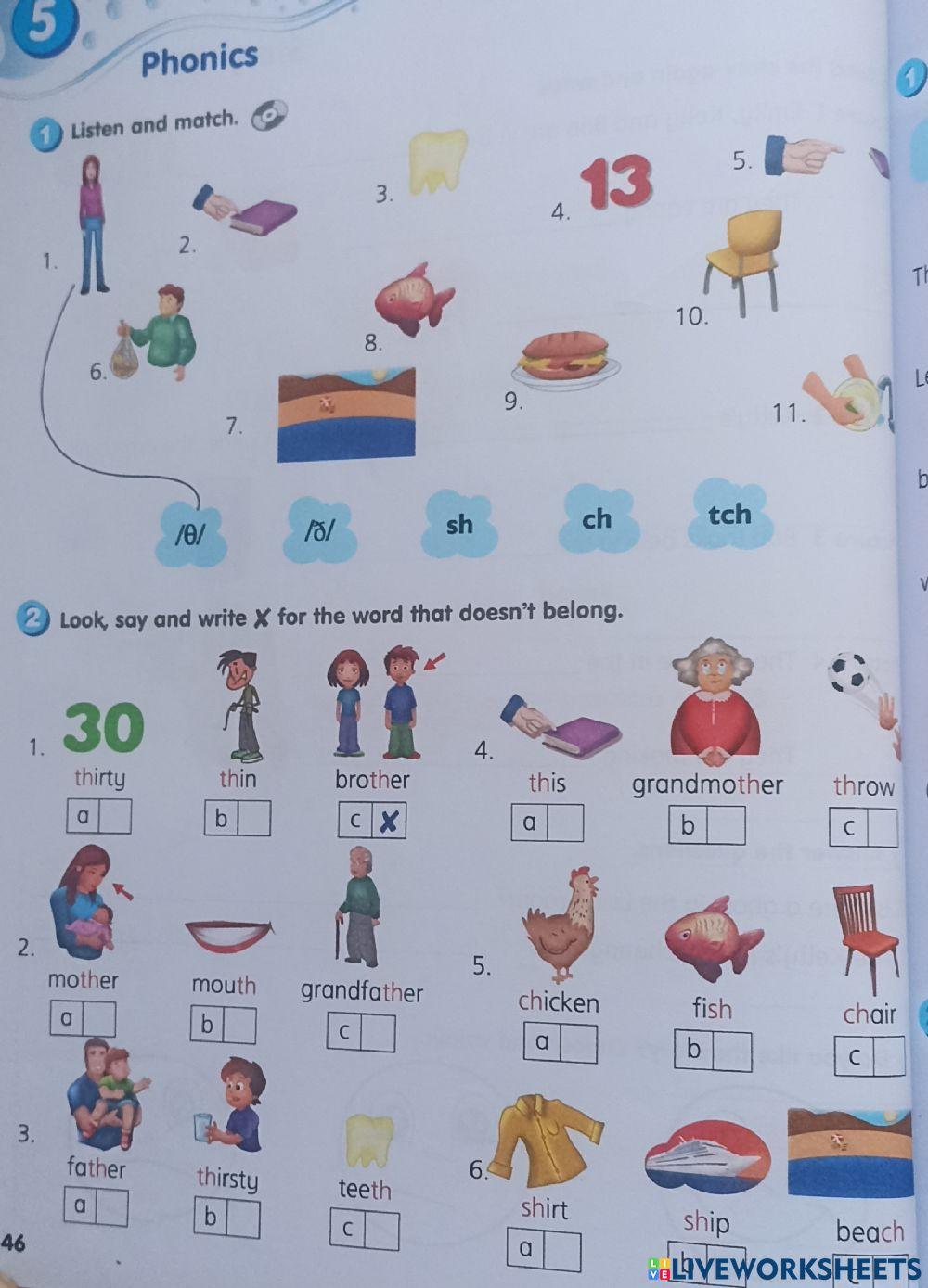 Phonics online exercise for 3 | Live Worksheets