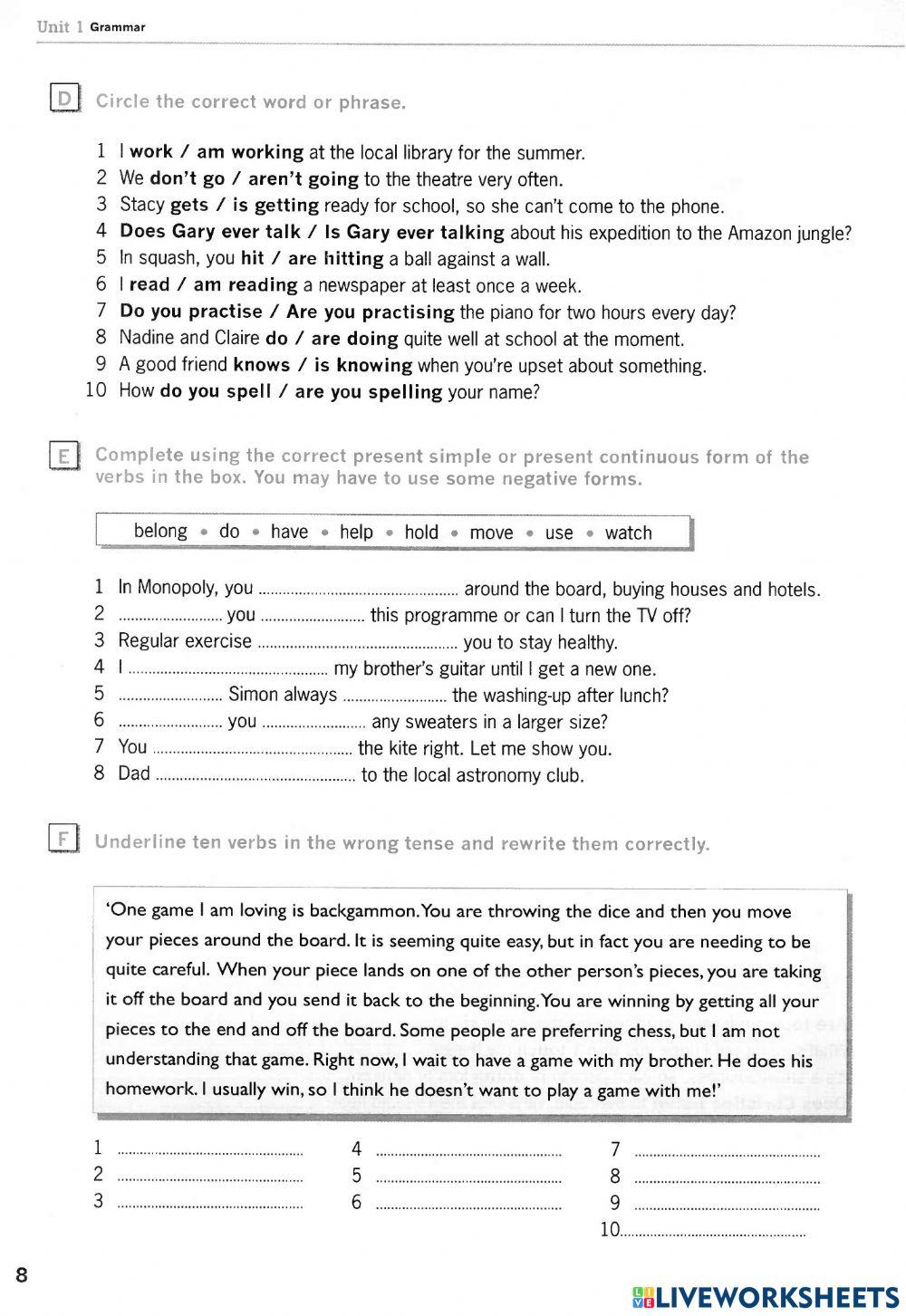 1827745 | B1 - Unit 1 | Tran Nhi | LiveWorksheets