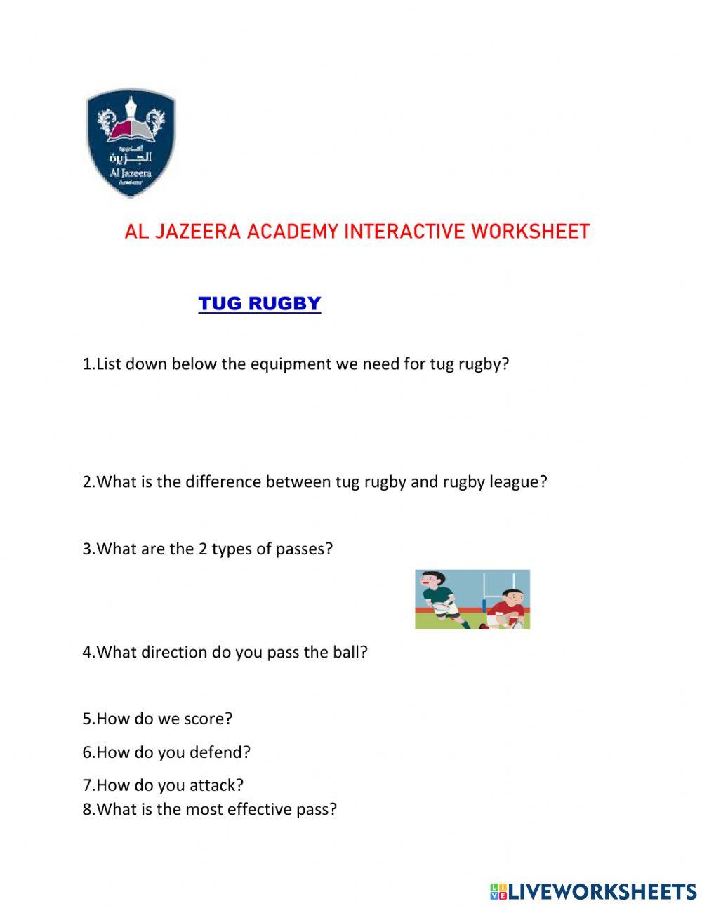 Tug rugby interactive worksheet y6 online exercise for | Live Worksheets