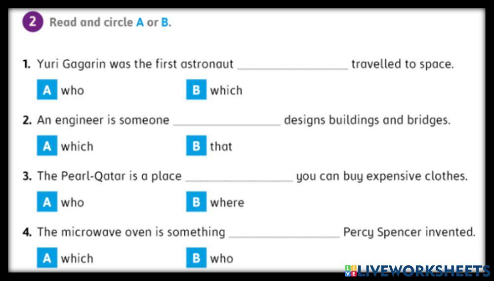 Activity 1 online exercise for | Live Worksheets