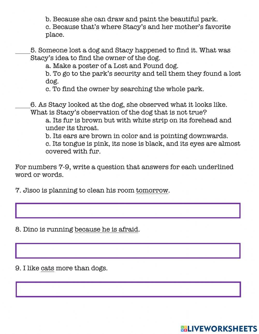 Read2-Q2-Exam 2021-2022 online exercise for | Live Worksheets