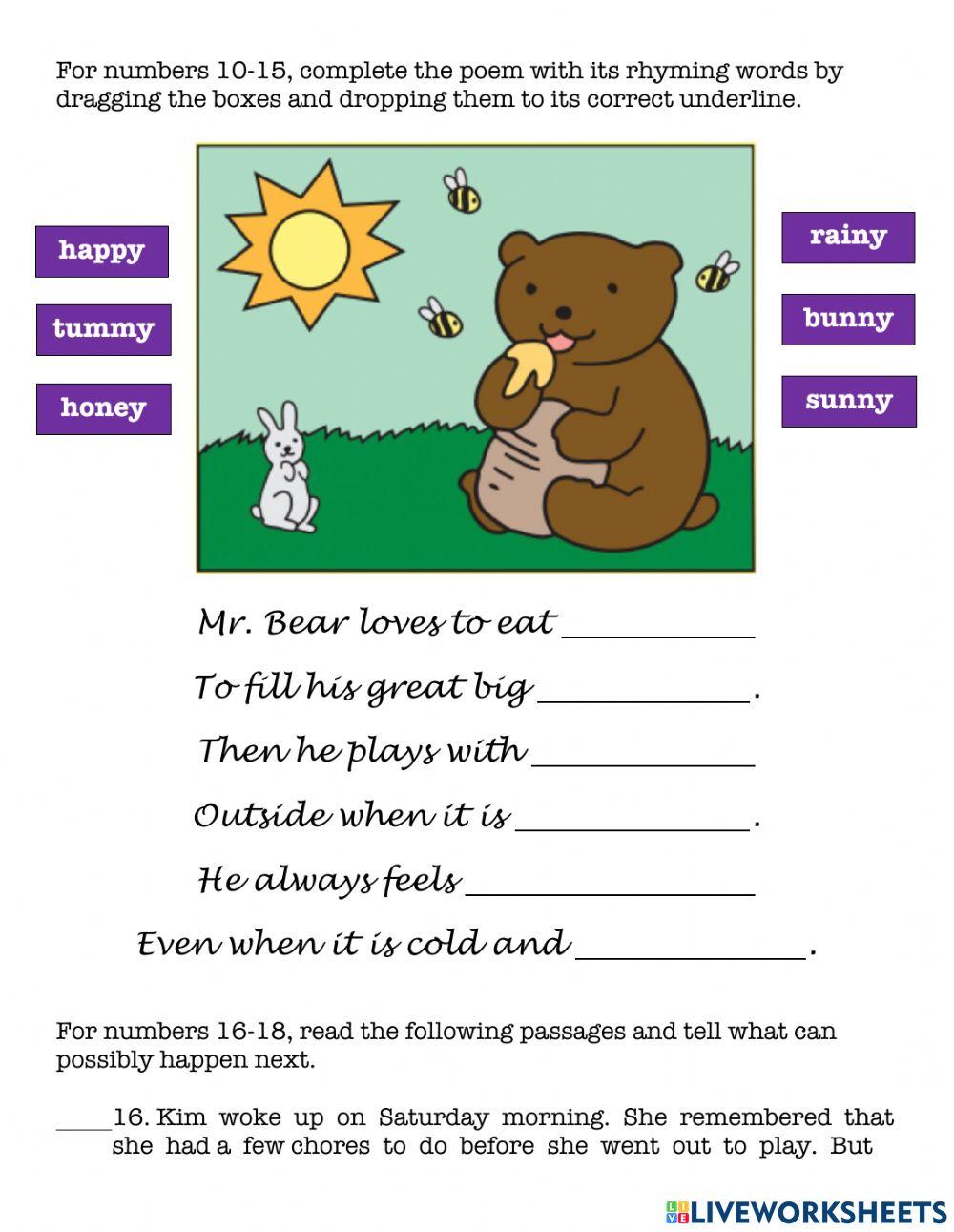 Read2-Q2-Exam 2021-2022 online exercise for | Live Worksheets