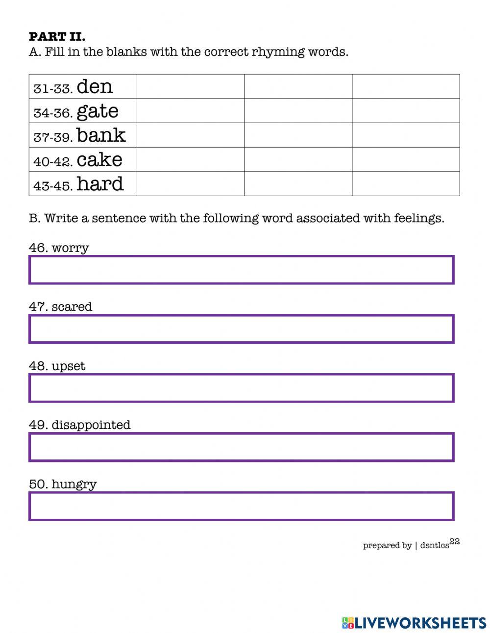 Read2-Q2-Exam 2021-2022 online exercise for | Live Worksheets