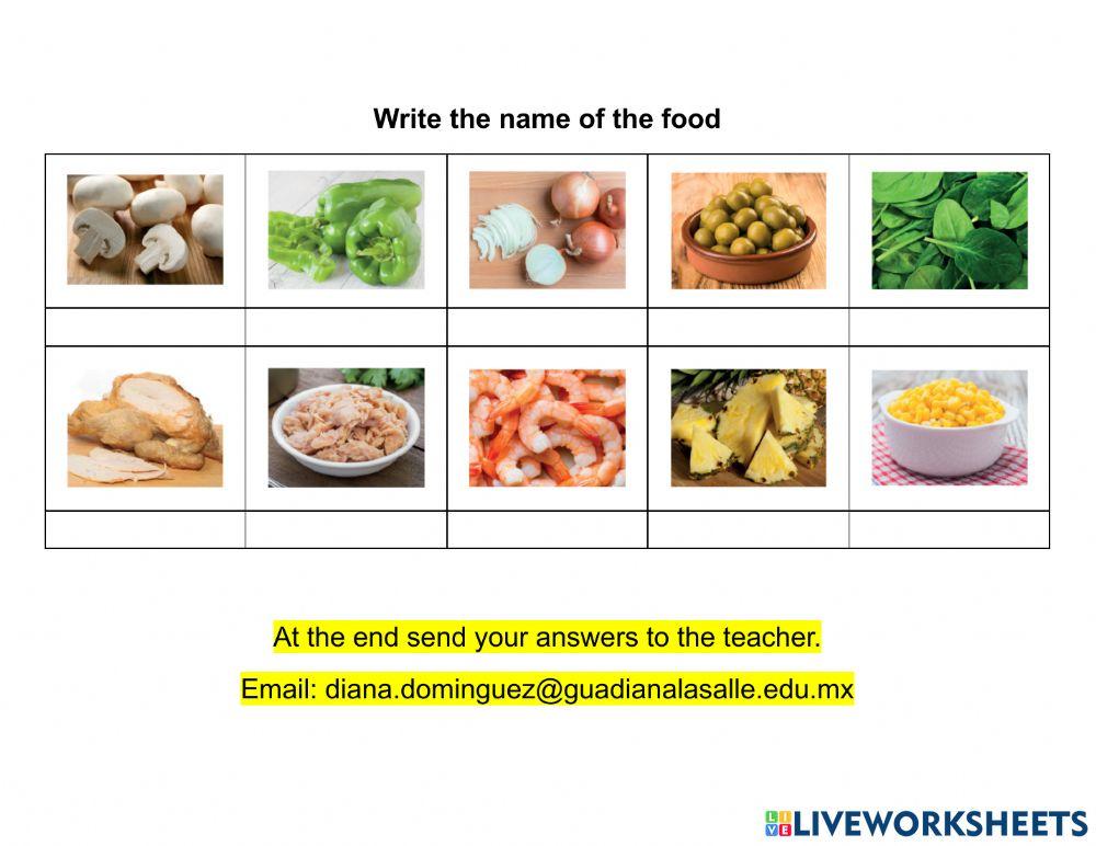 1828799 | Food | DianaDC639 | LiveWorksheets