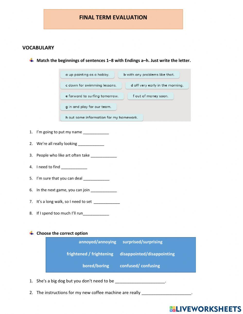 Final term exam 1828889 | PriscilaRojas | Live