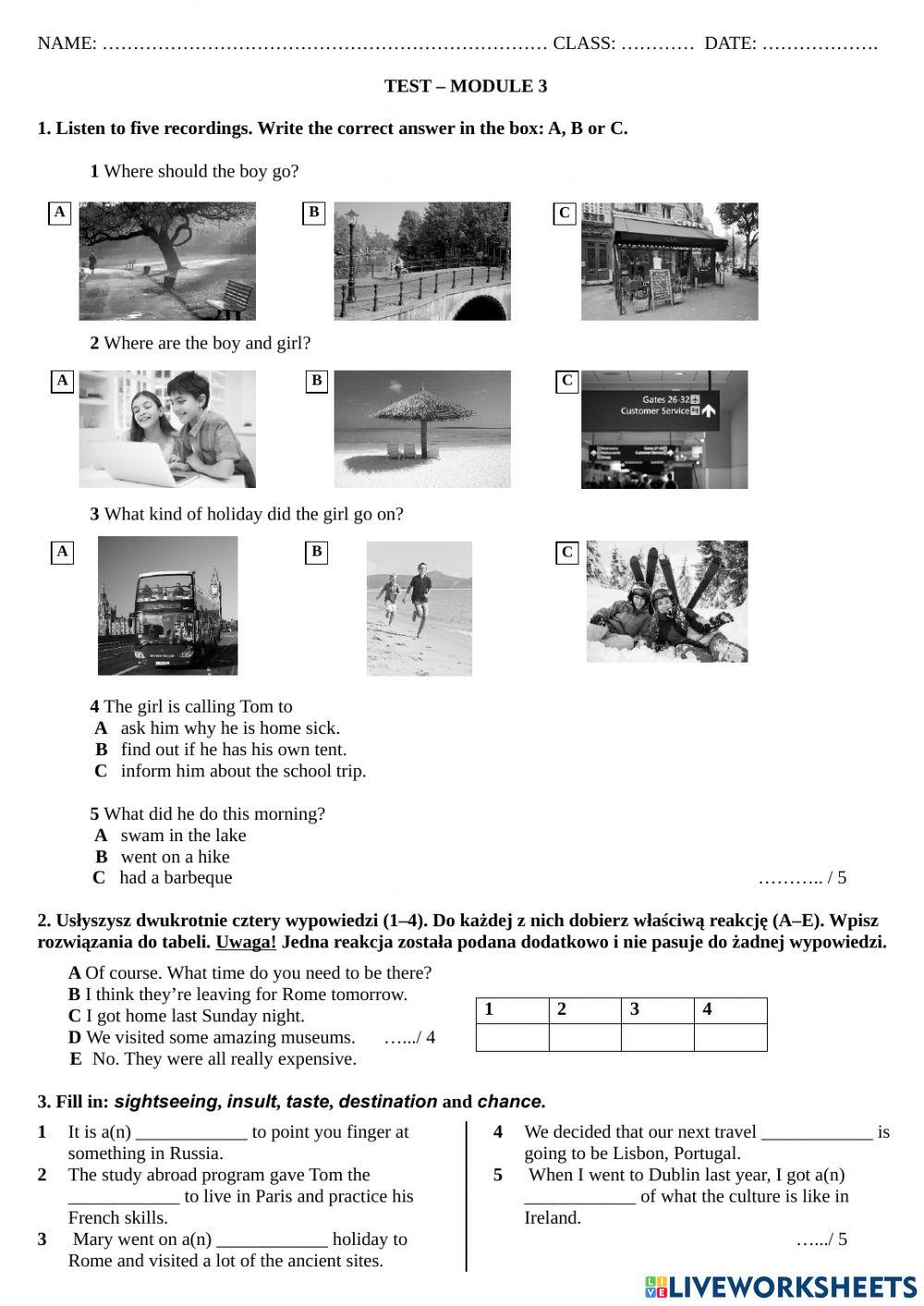 Test Flash 8 mo… | Free Interactive Worksheets | 6821034