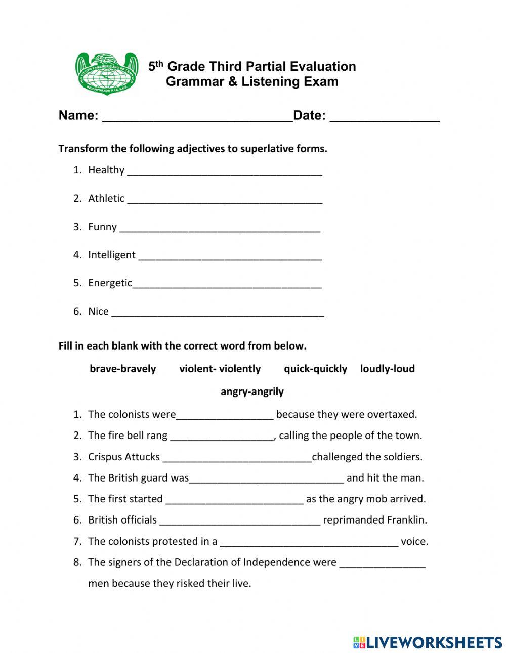 1829051 | Grammar 3rd partial exam | Mariana Padilla