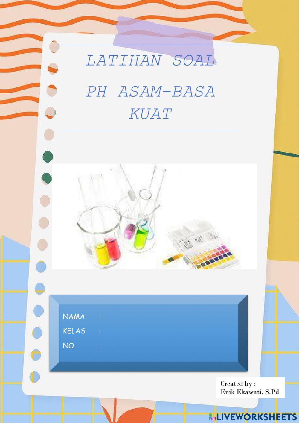 Ph asam basa kuat worksheet | Live Worksheets