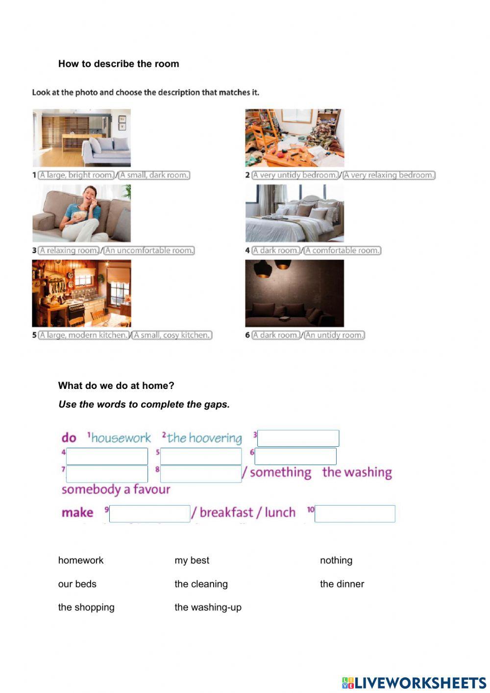 Housing online exercise for elementary | Live Worksheets