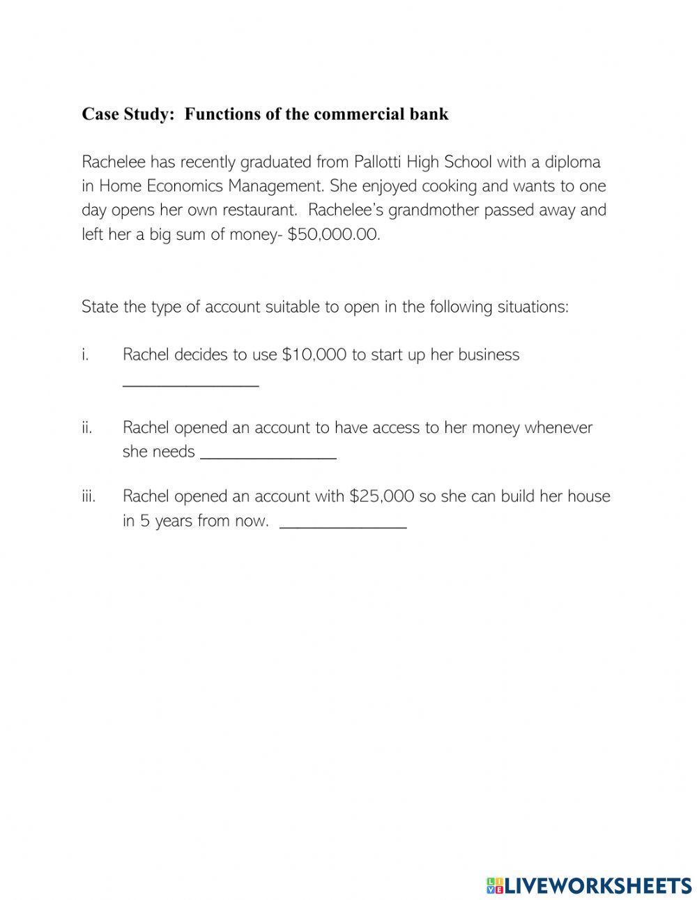 Functions of a commercial bank - Accepting deposit