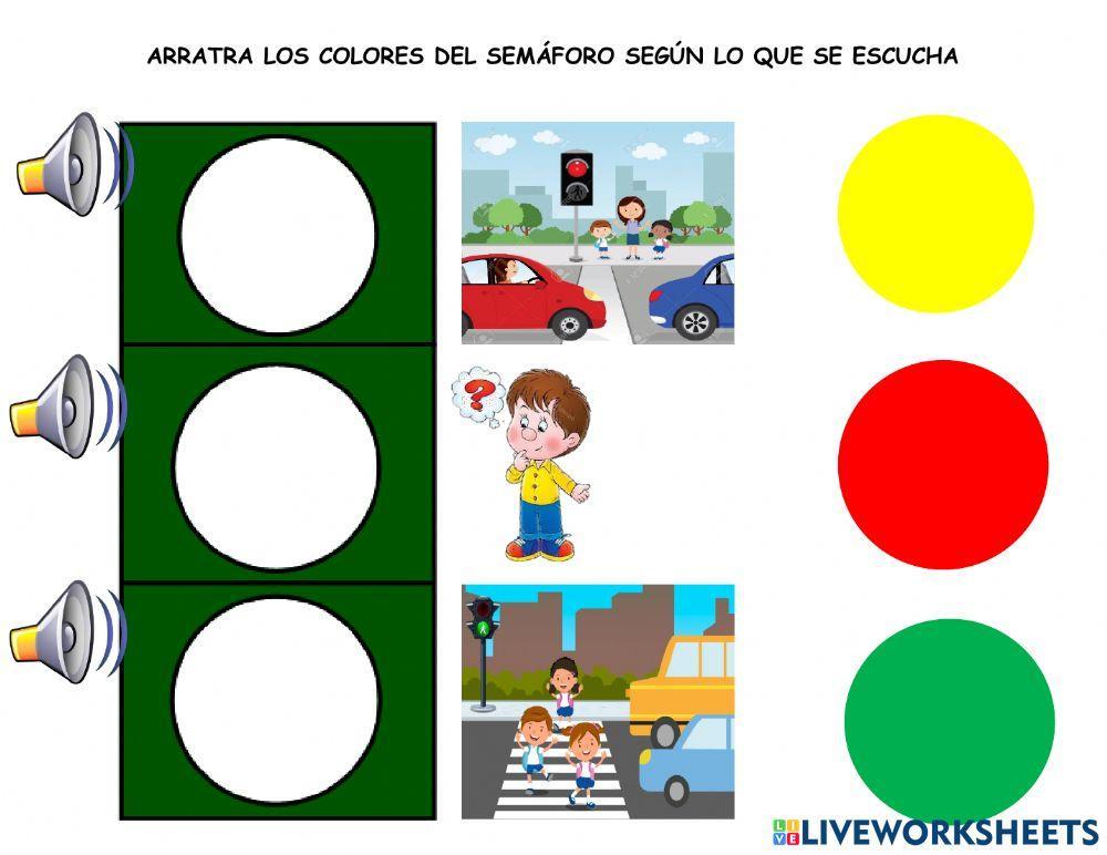 El semáforo | Free Interactive Worksheets | 1830990