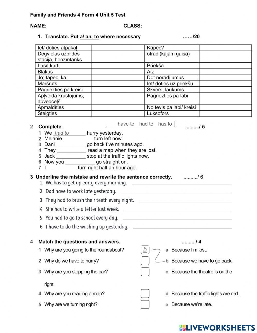 FF 4 Unit 5 Test 2755 | Iveta Kovnacka | Live