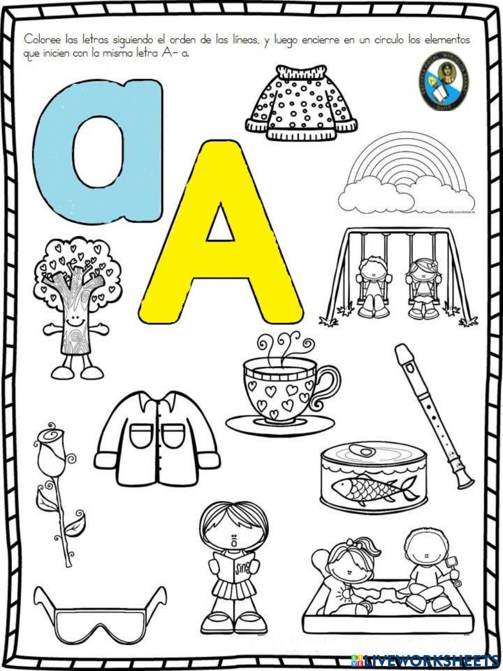Vocal A activity for Primero | Live Worksheets
