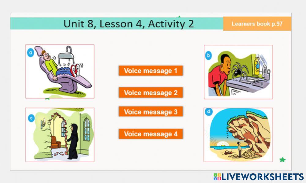 U8 Lesson 4 Matching Act. 2 online exercise for | Live Worksheets