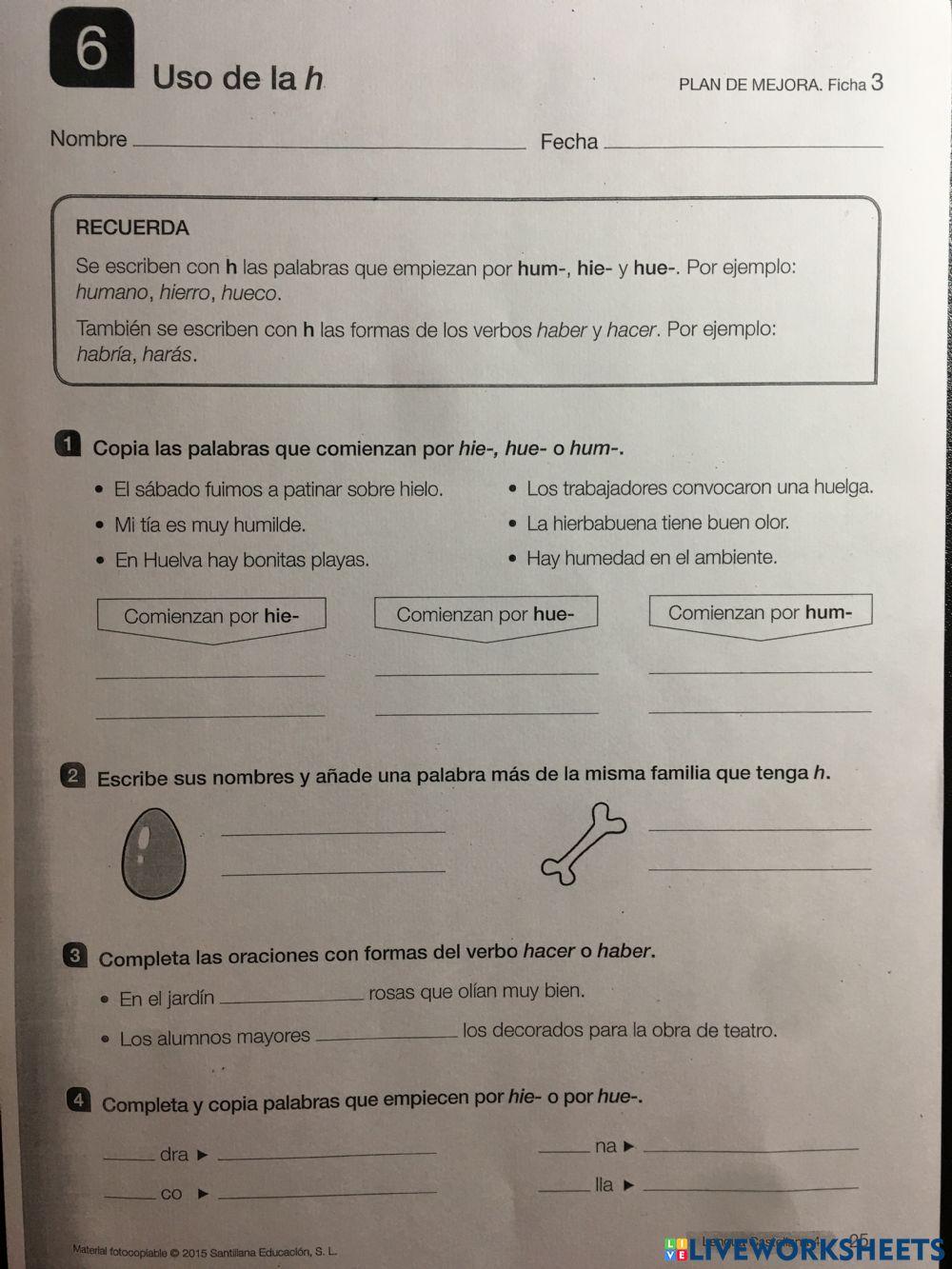 6821850 | Palabras con hum-, hie,... (2) | Jose Ignacio