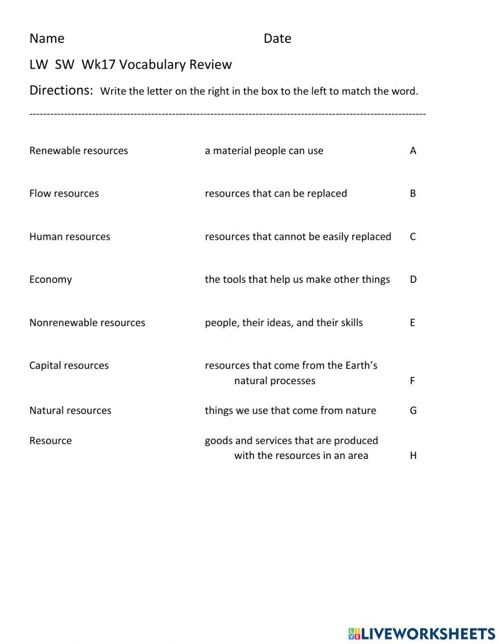 LW SW Wk17 Vocabulary 5287786 | jwiggins