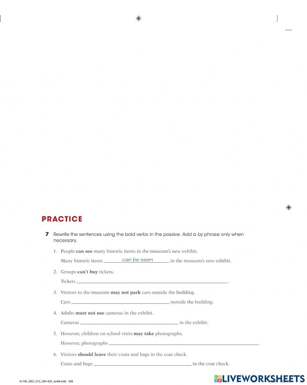 Day 47 Passive voice worksheet | Live Worksheets