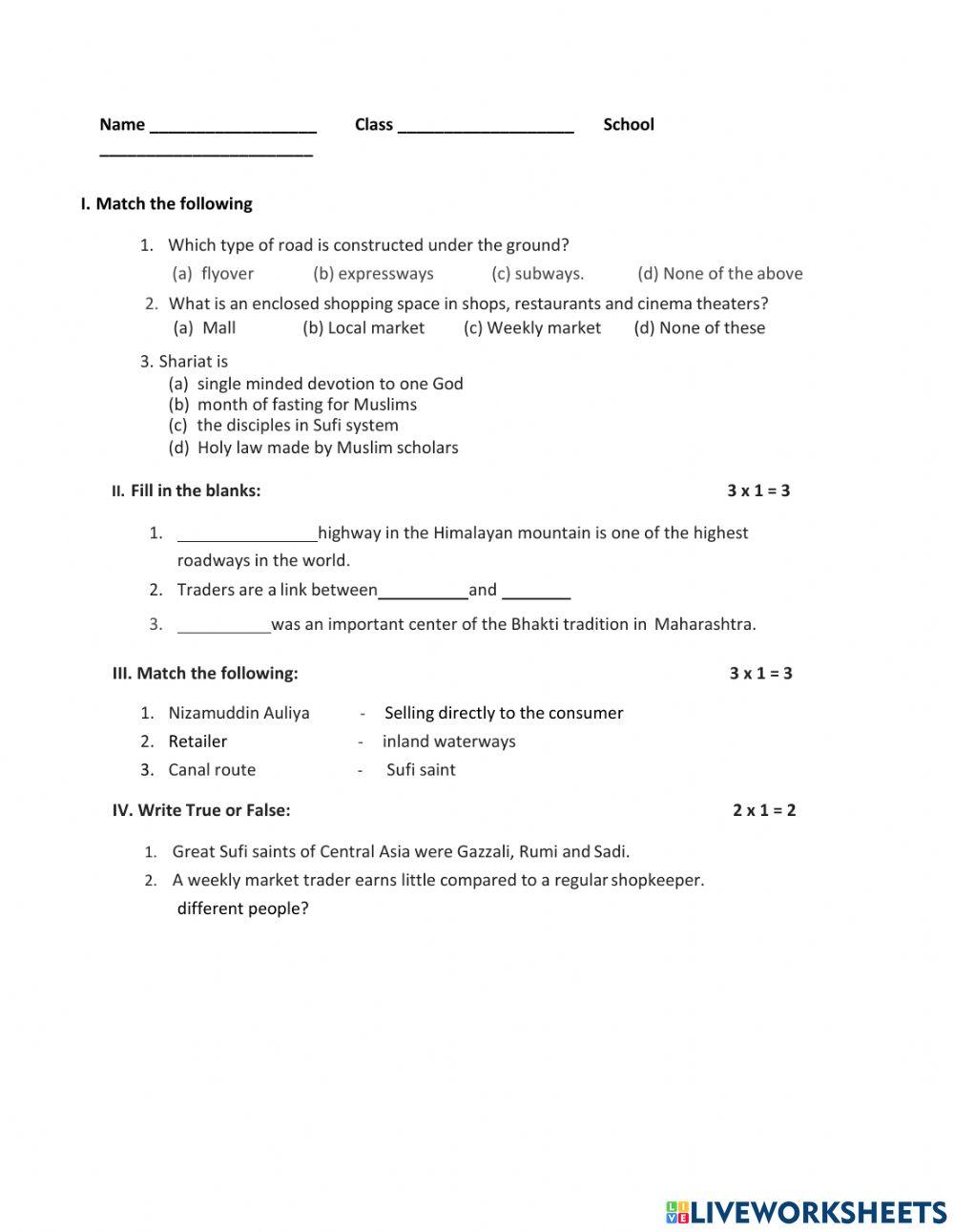 Social online activity for 7 | Live Worksheets