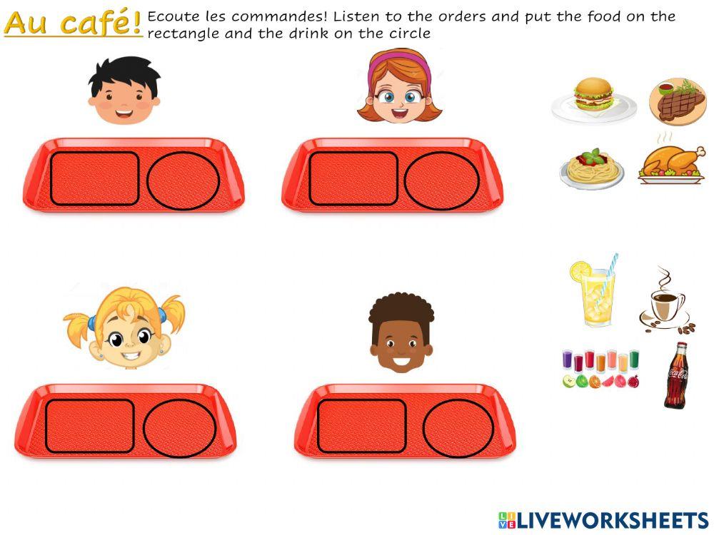 Au cafe | Free Interactive Worksheets | 1832791