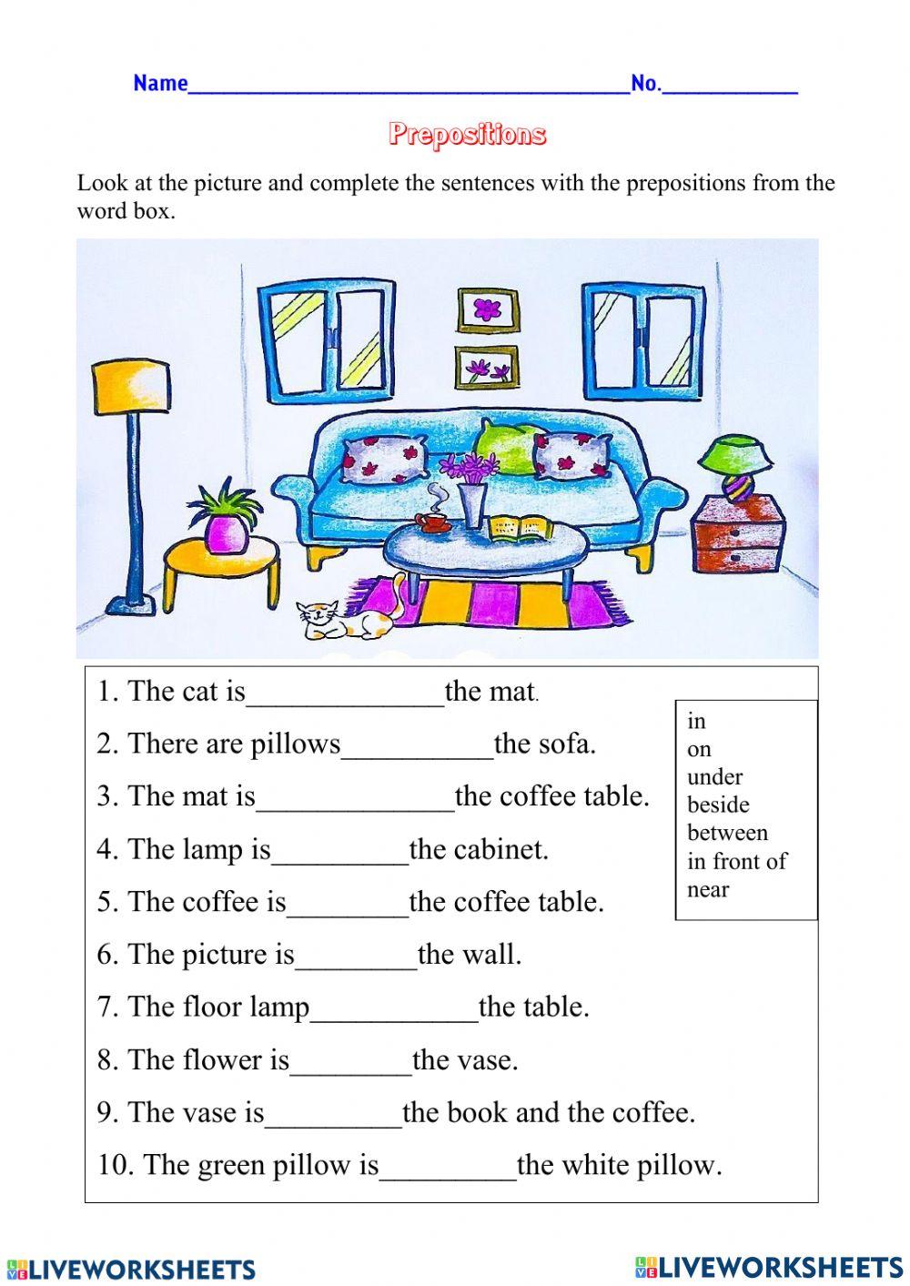 Prepositions 2 online exercise for | Live Worksheets