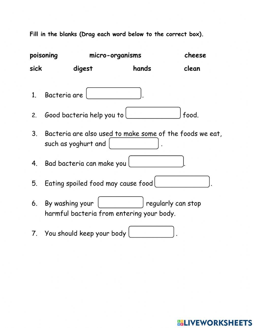 4205771 | bacteria | syiffahms | LiveWorksheets