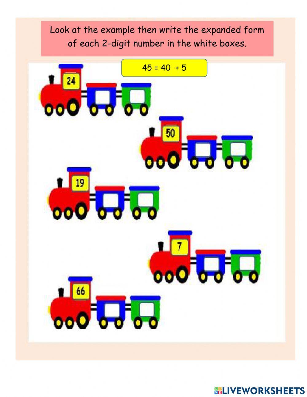 Expanded Form o… | Free Interactive Worksheets | 449203