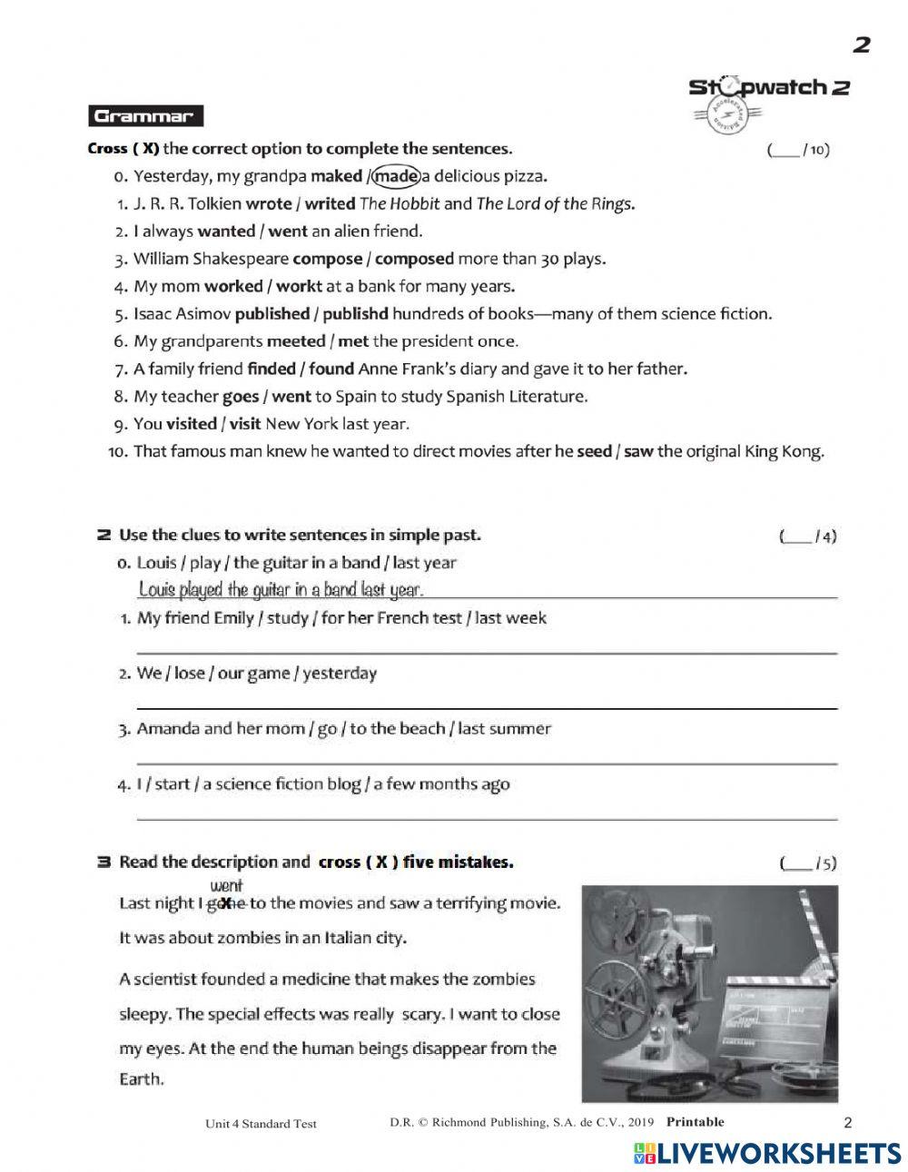 UNIT 4-2 online exercise for | Live Worksheets