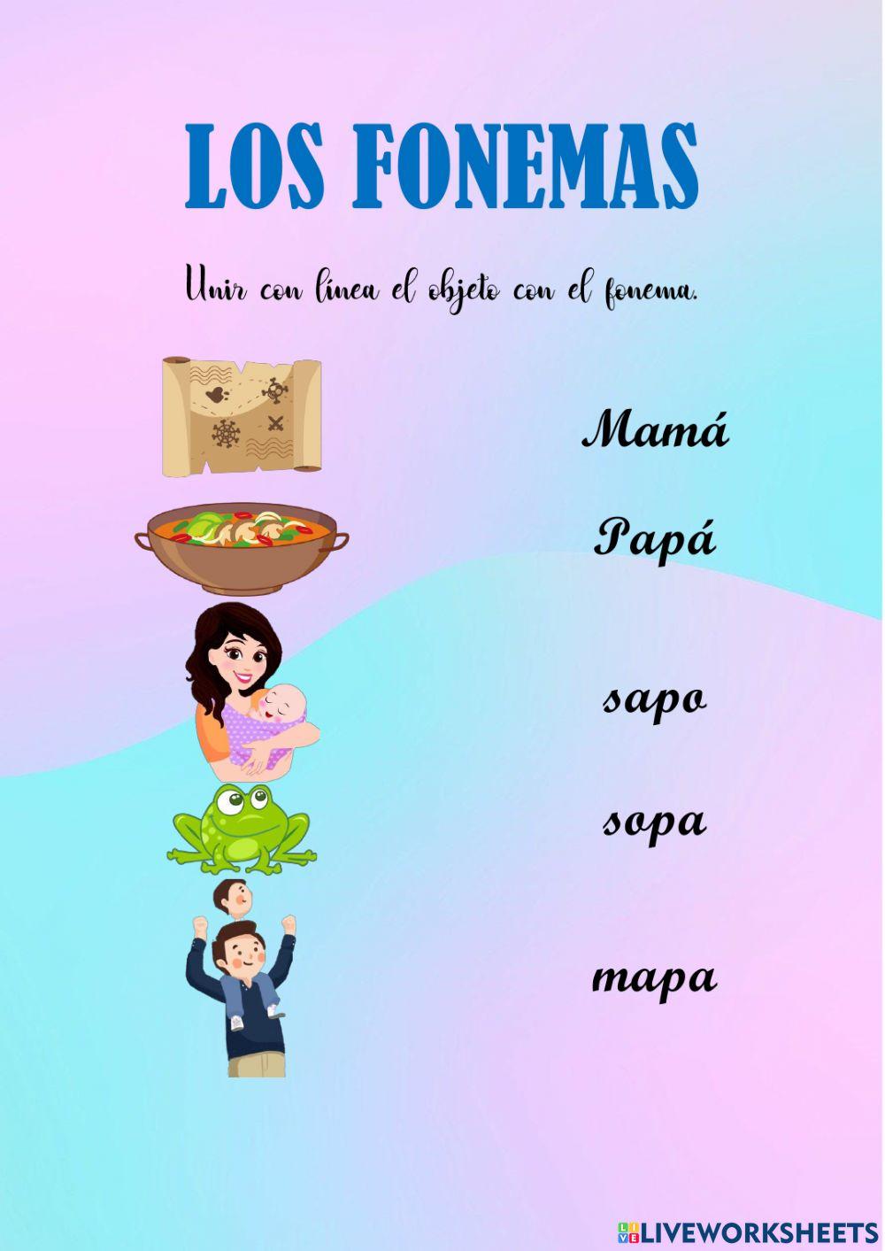 Los fonemas | Live Worksheets