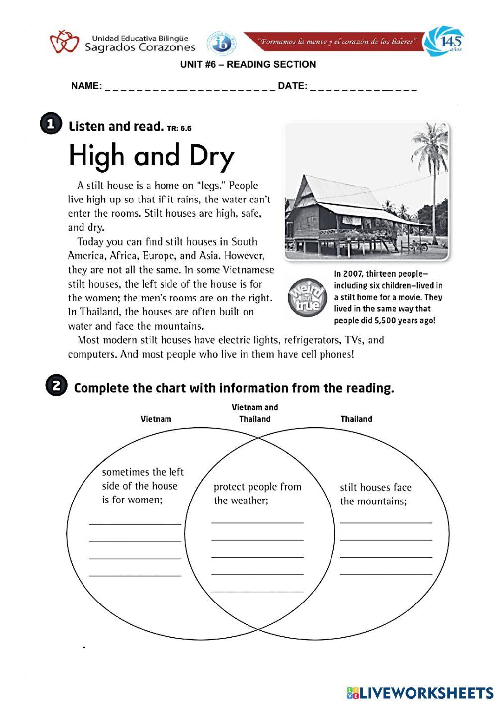 High and Dry interactive worksheet | Live Worksheets